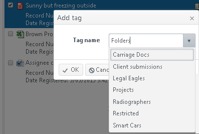 Add a tag to a record